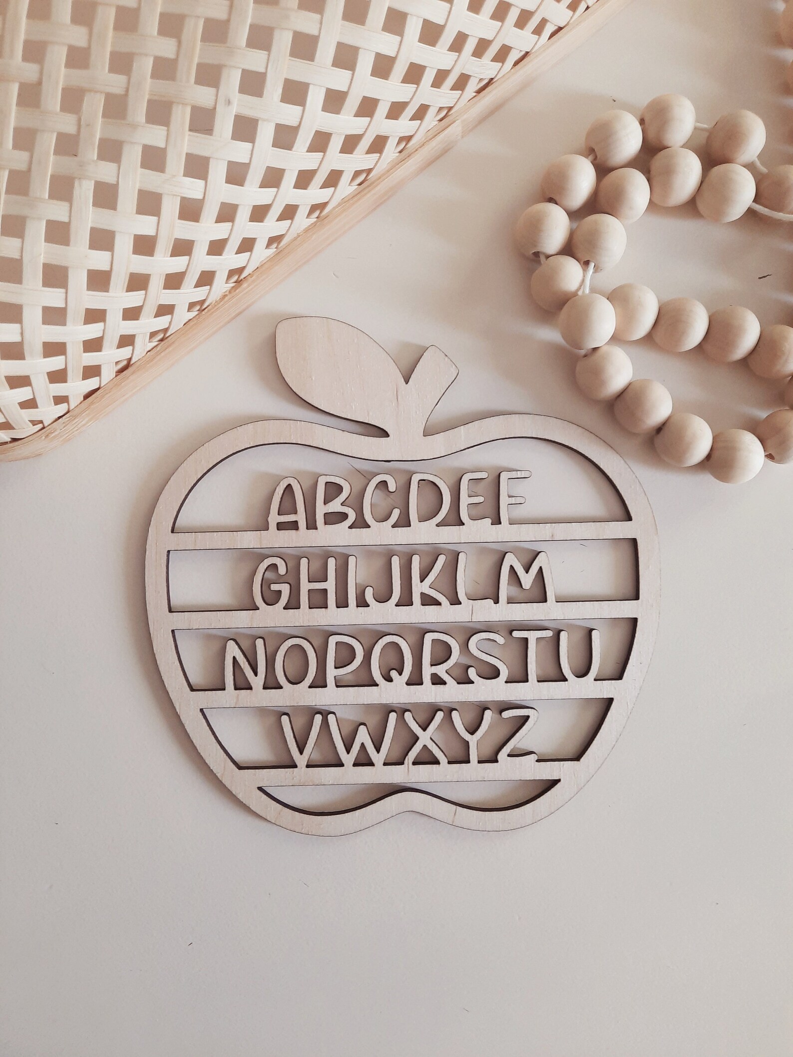 School Aid Apple ABC Wood Boards Back to School Gift for School ...