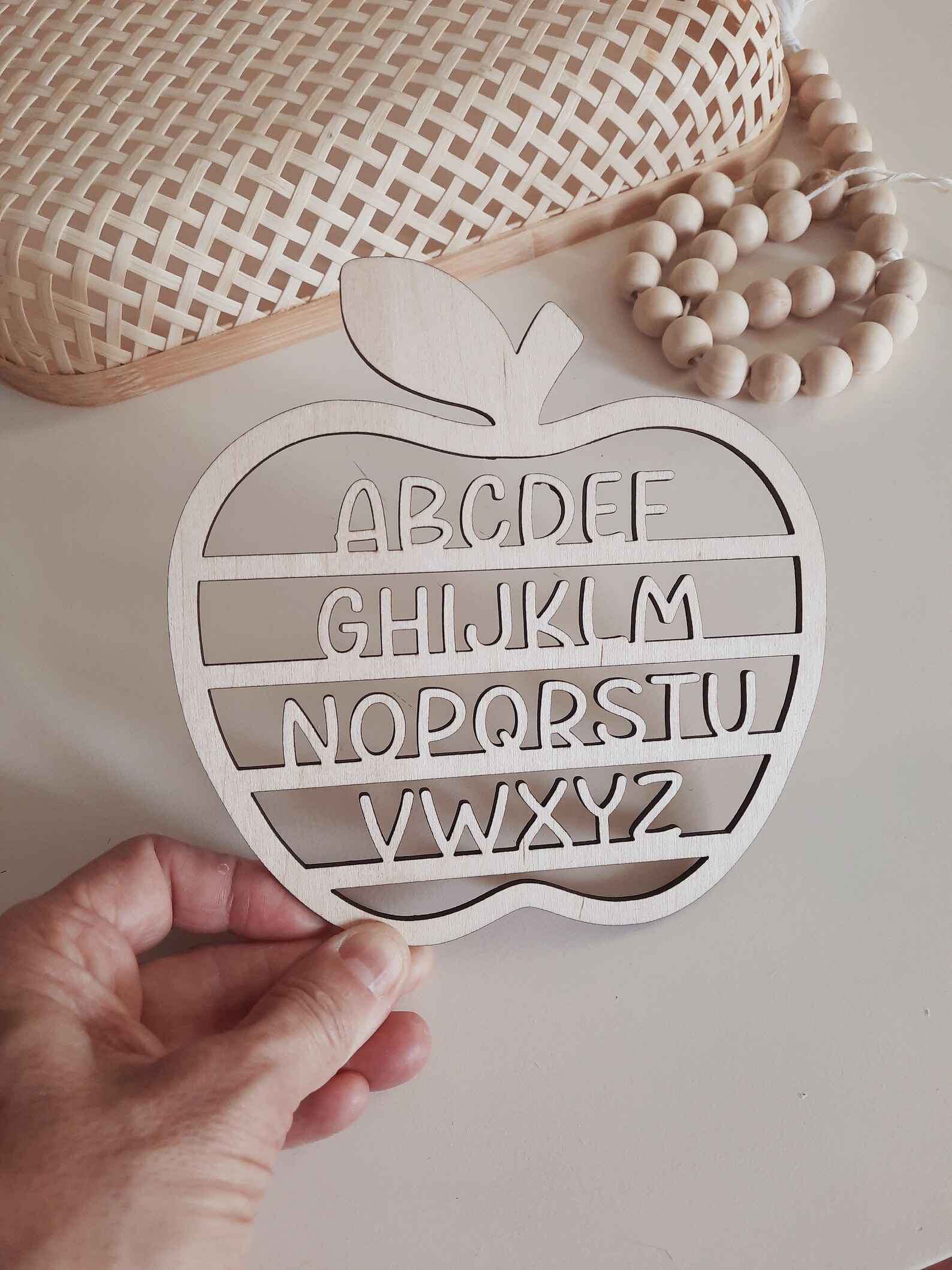 School Aid Apple ABC Wood Boards Back to School Gift for School ...