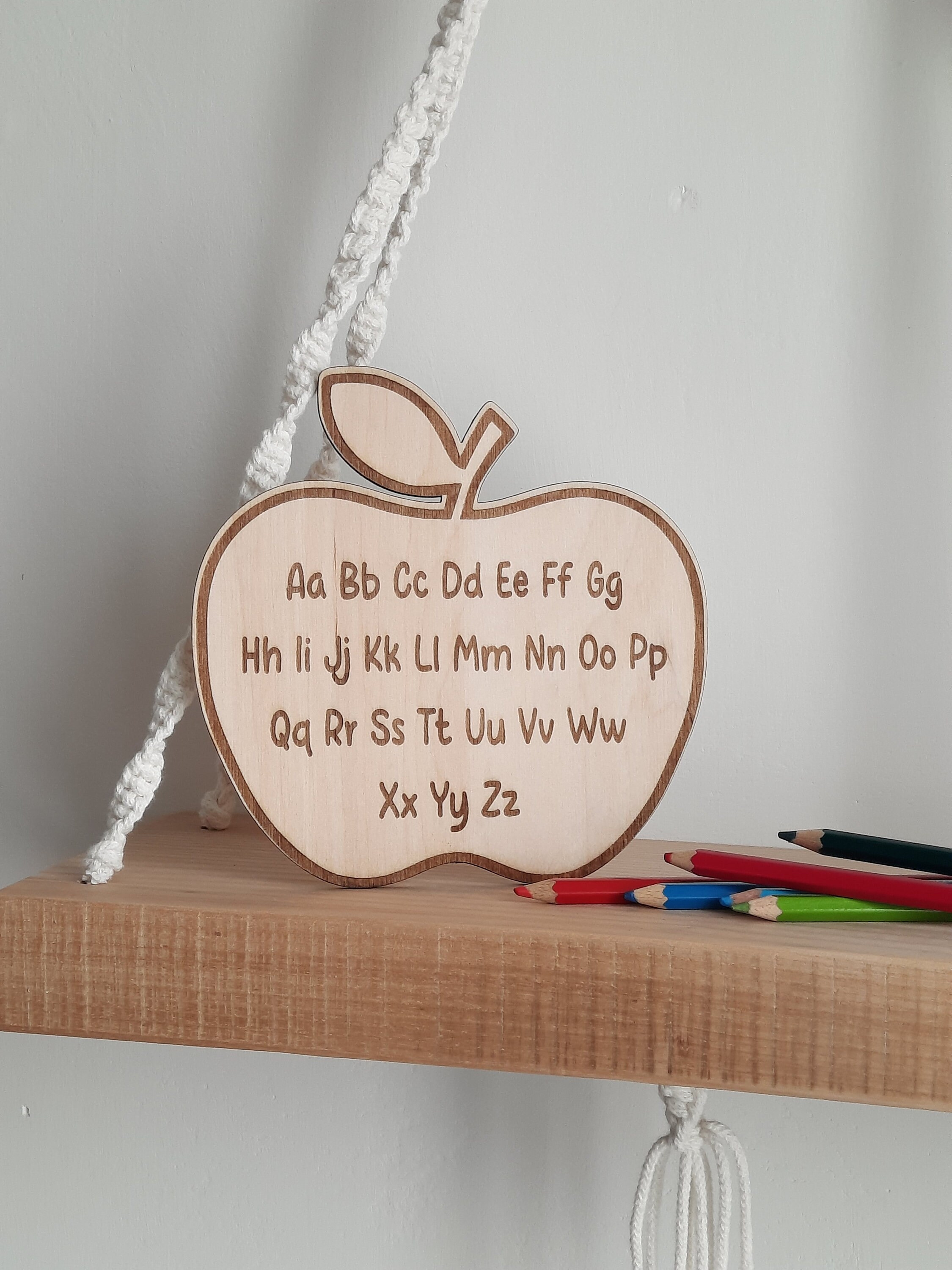 School Aid Apple ABC Wood Boards Back to School Gift for School ...