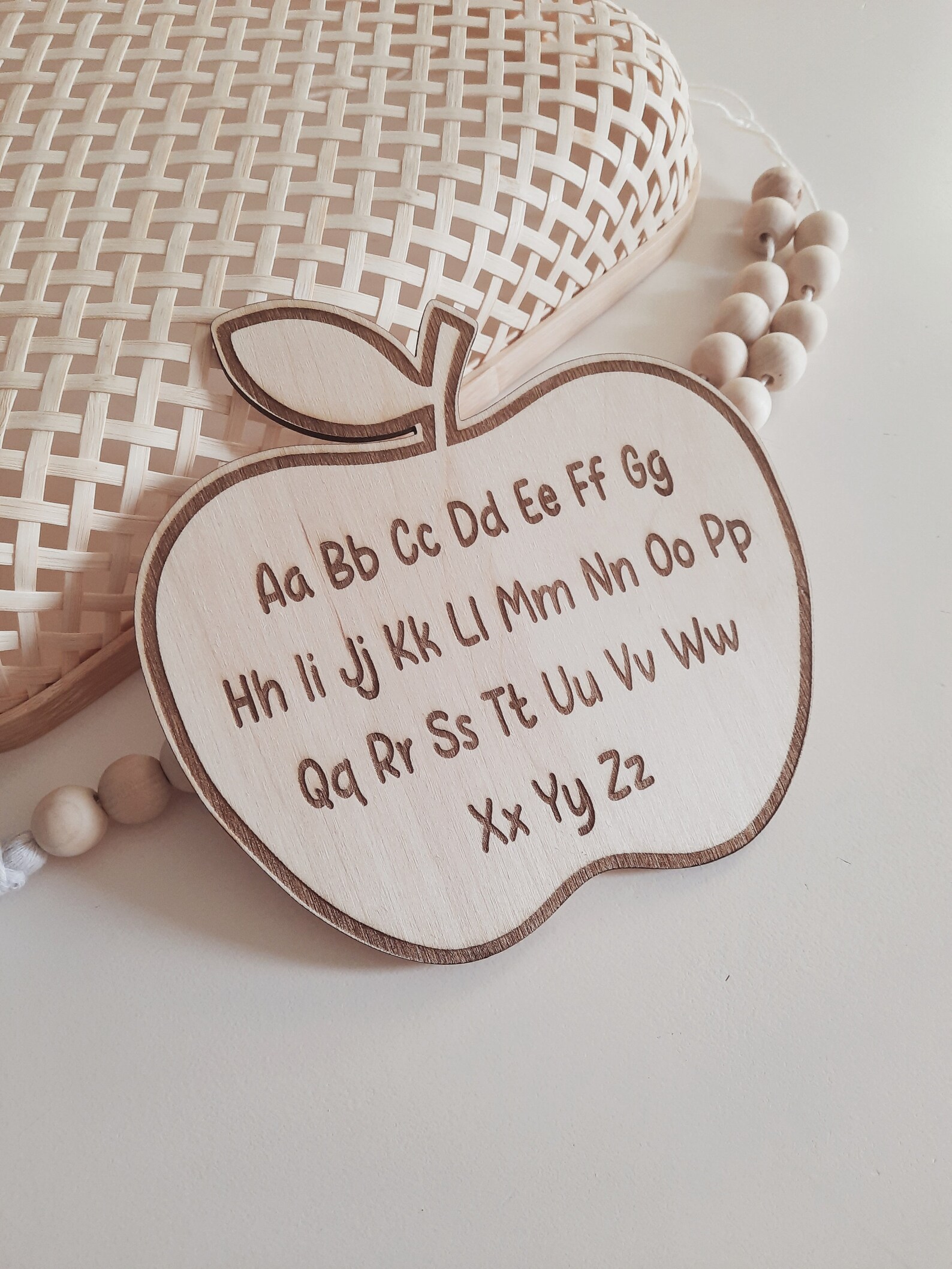 School Aid Apple ABC Wood Boards Back to School Gift for School ...