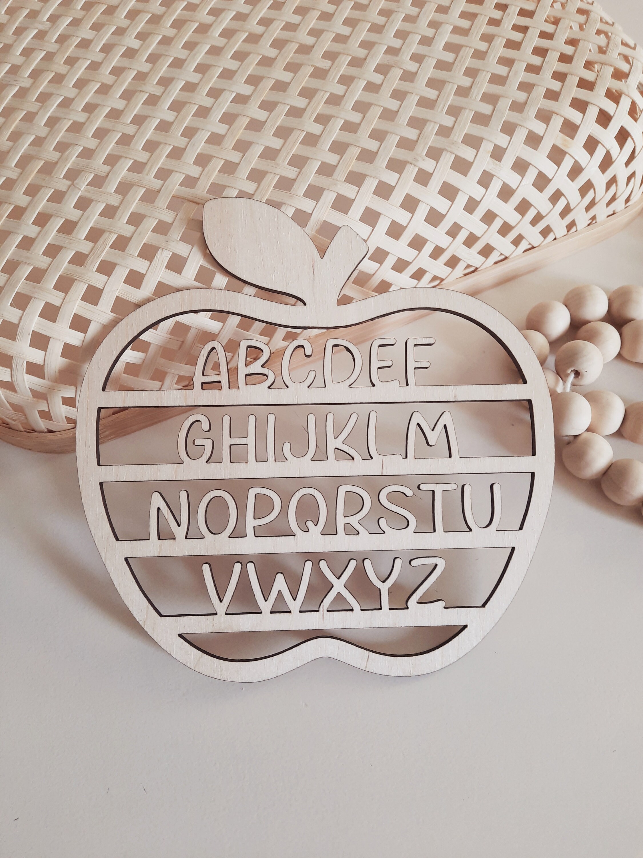 School Aid Apple ABC Wood Boards Back to School Gift for School ...