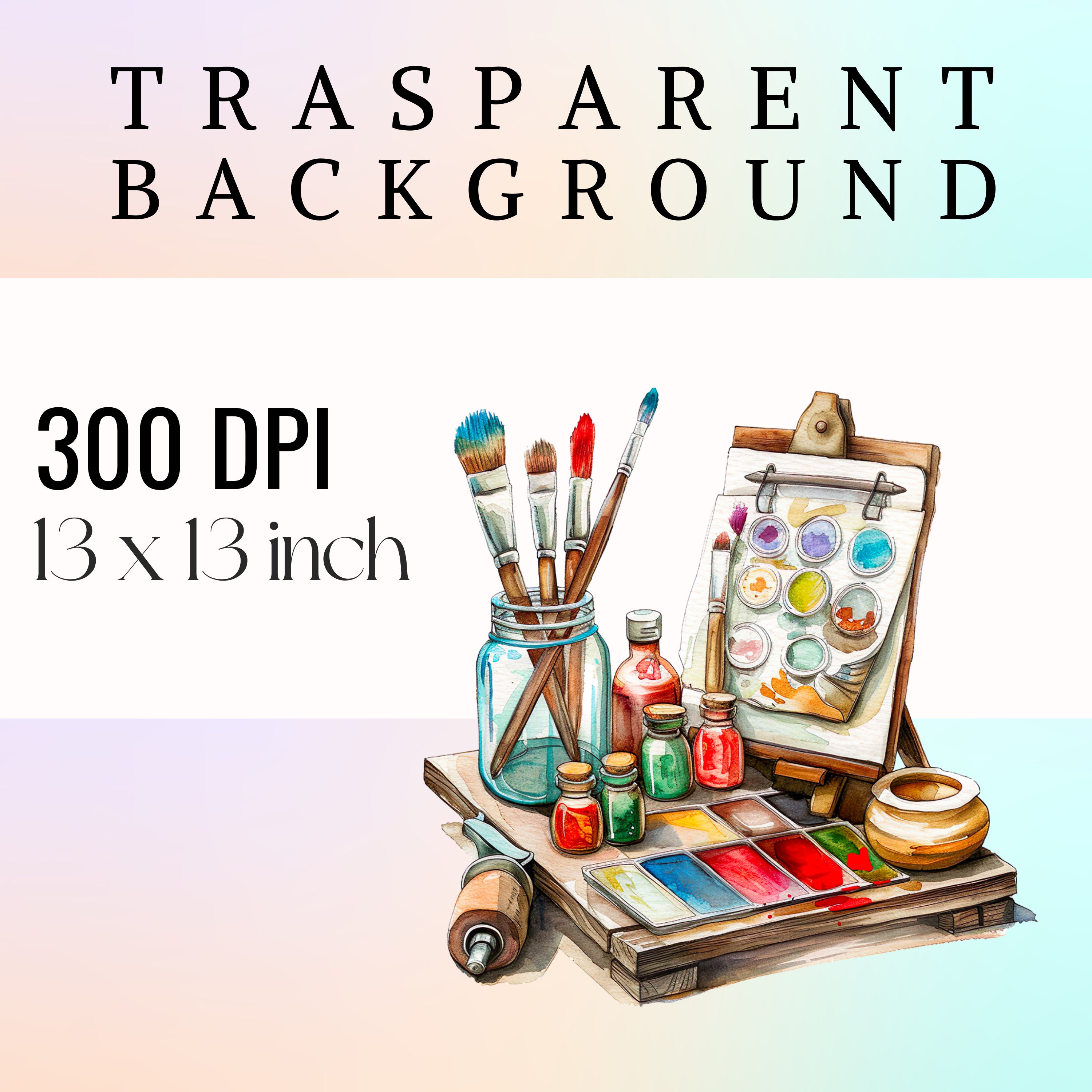 Cute Watercolor Color Palette Clip Art, Lovely Mini Craft Illustration ...