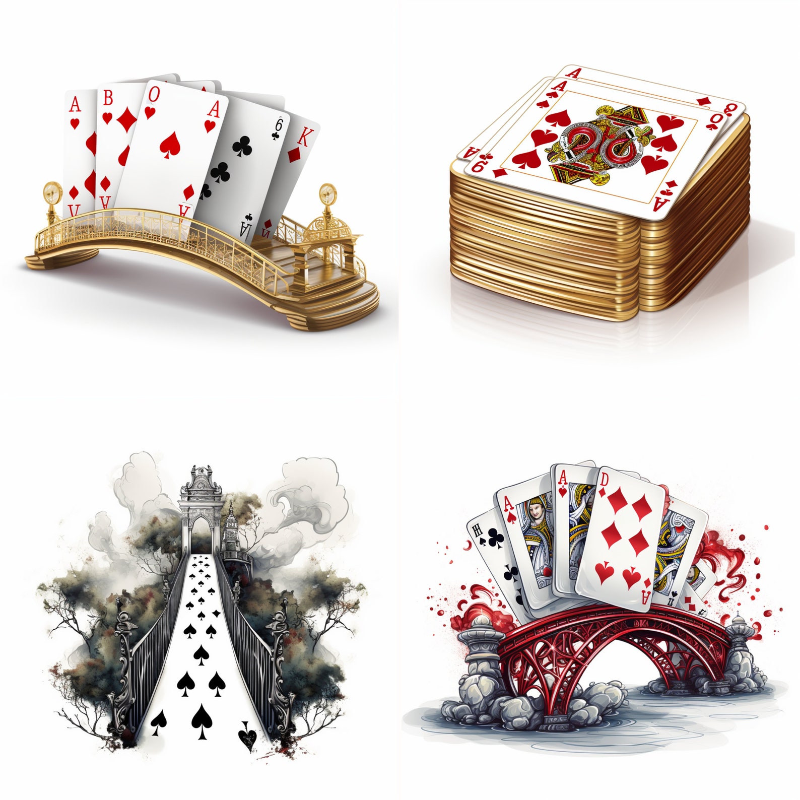 Witty Bridge Card Game Clip Art, Watercolor Funny Bridge Cards Game ...
