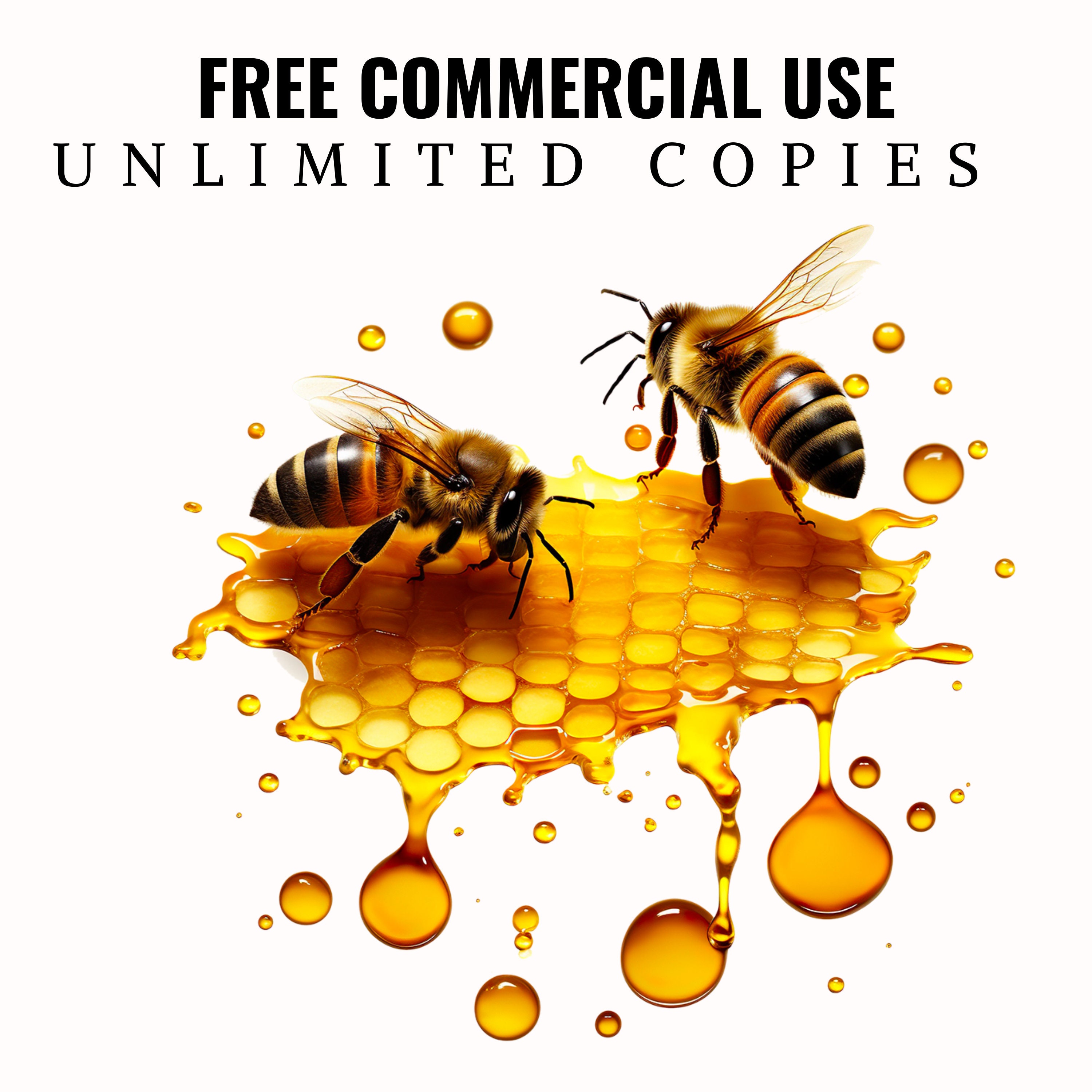 Sweet Honey Bees Clip Art, Watercolor Nectar Buzz Illustration PNG ...