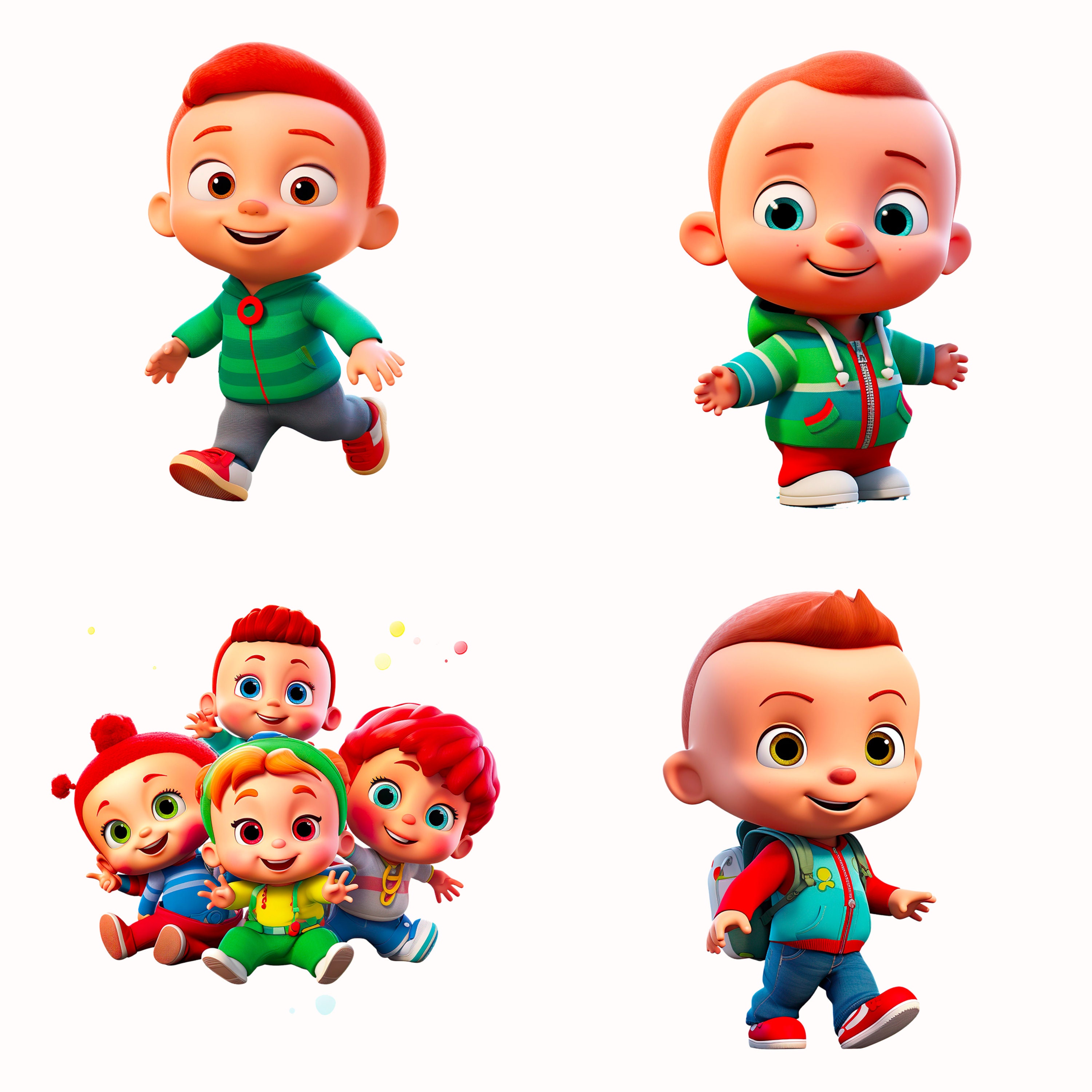 Funny Cartoon Baby Boy Clip Art, Jovial Laughing Kid Illustration PNG ...