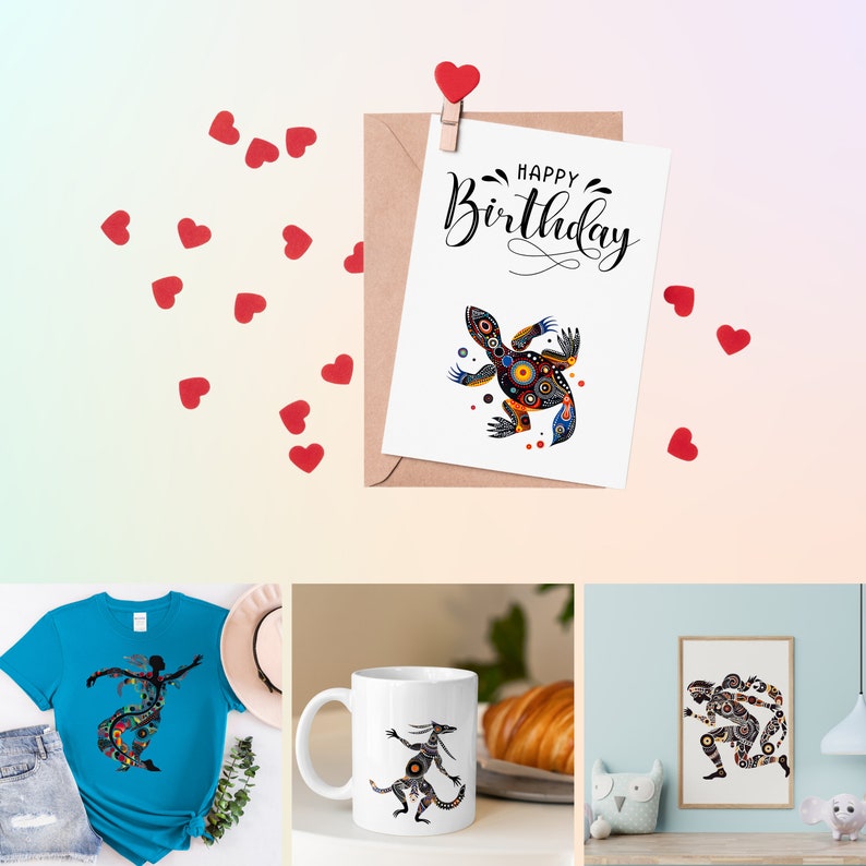 Watercolor Aboriginal Art Clip Art: Tribal Dreamtime PNG (digital ...