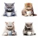 Angry Morning Coffee Cat Clip Art, Realistic Painting Grumpy Purebred ...