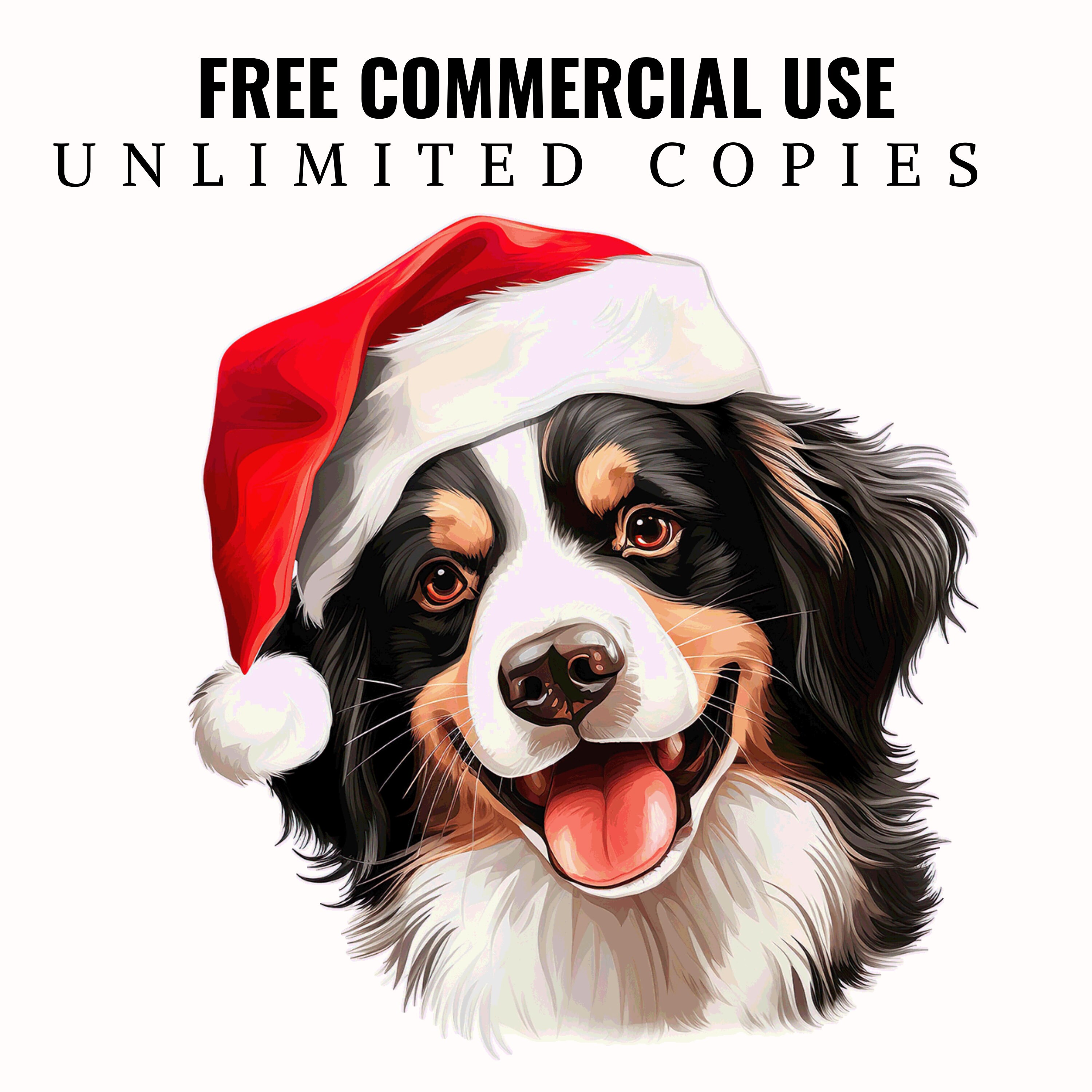 Christmas Dog Clip Art, Watercolor Christmas Pet Portrait PNG, Cute ...