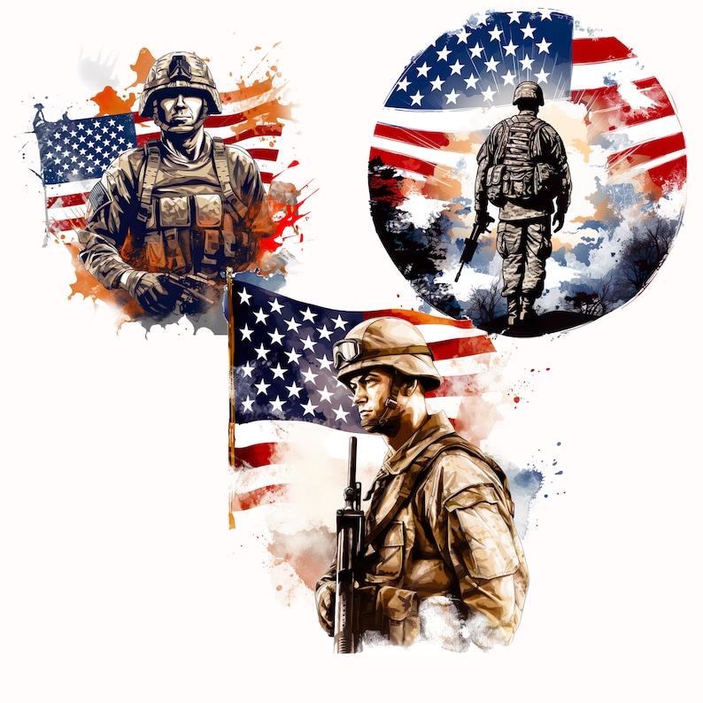 Scrapbookingveteran Day Clip Art, Full Color Patriotic Illustration PNG ...