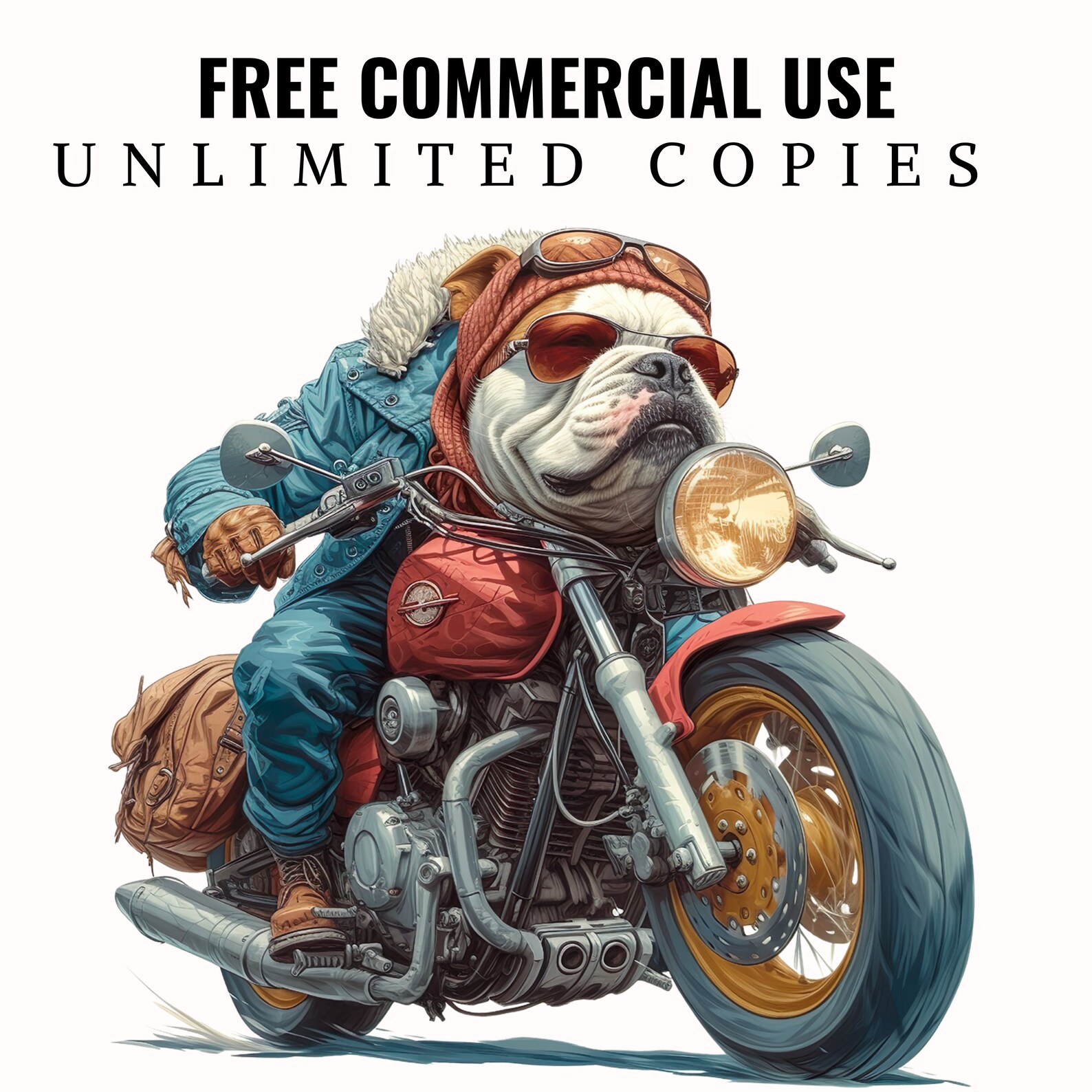 Funny Biker Dog Clip Art: Comic Motorcycle PNG (digital Download) - Etsy