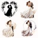 Lovely Wedding Collection Clip Art, Watercolor Romantic Marriage Day ...