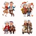 Cheerful Elderly Couple Clip Art, Watercolor Funny Old Couple ...