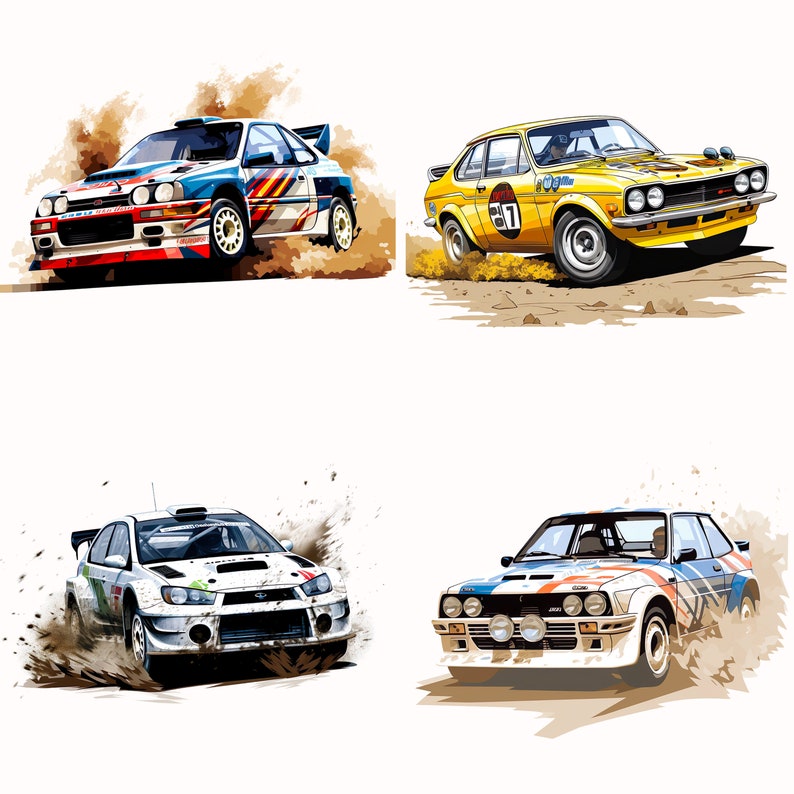 Auto Da Rally Clip Art, Funny Race Vehicle Illustrazione a Colori PNG ...