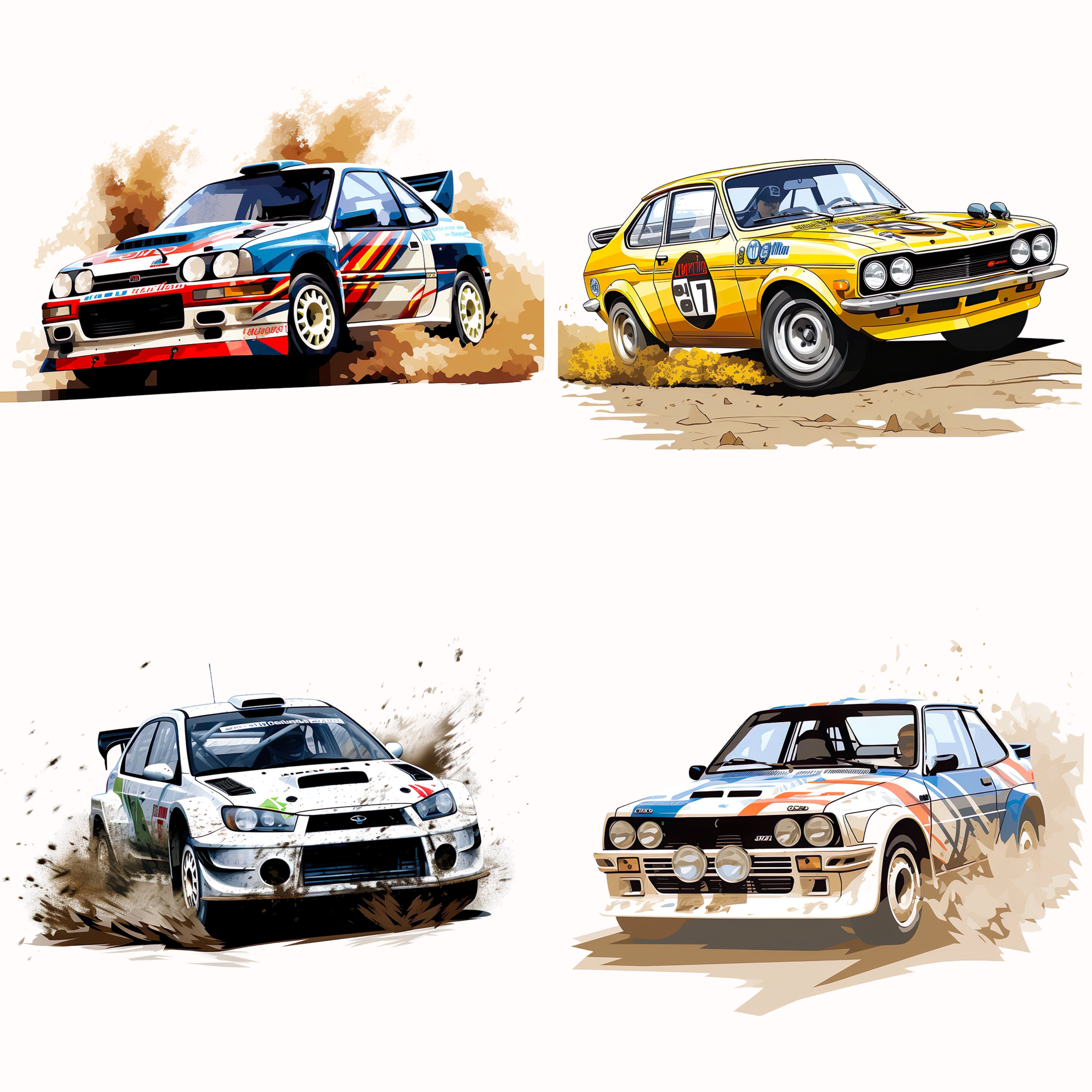 Auto Da Rally Clip Art, Funny Race Vehicle Illustrazione a Colori PNG ...