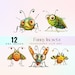 Funny Insect Clip Art, Watercolor Whimsical Bugs Illustration PNG ...