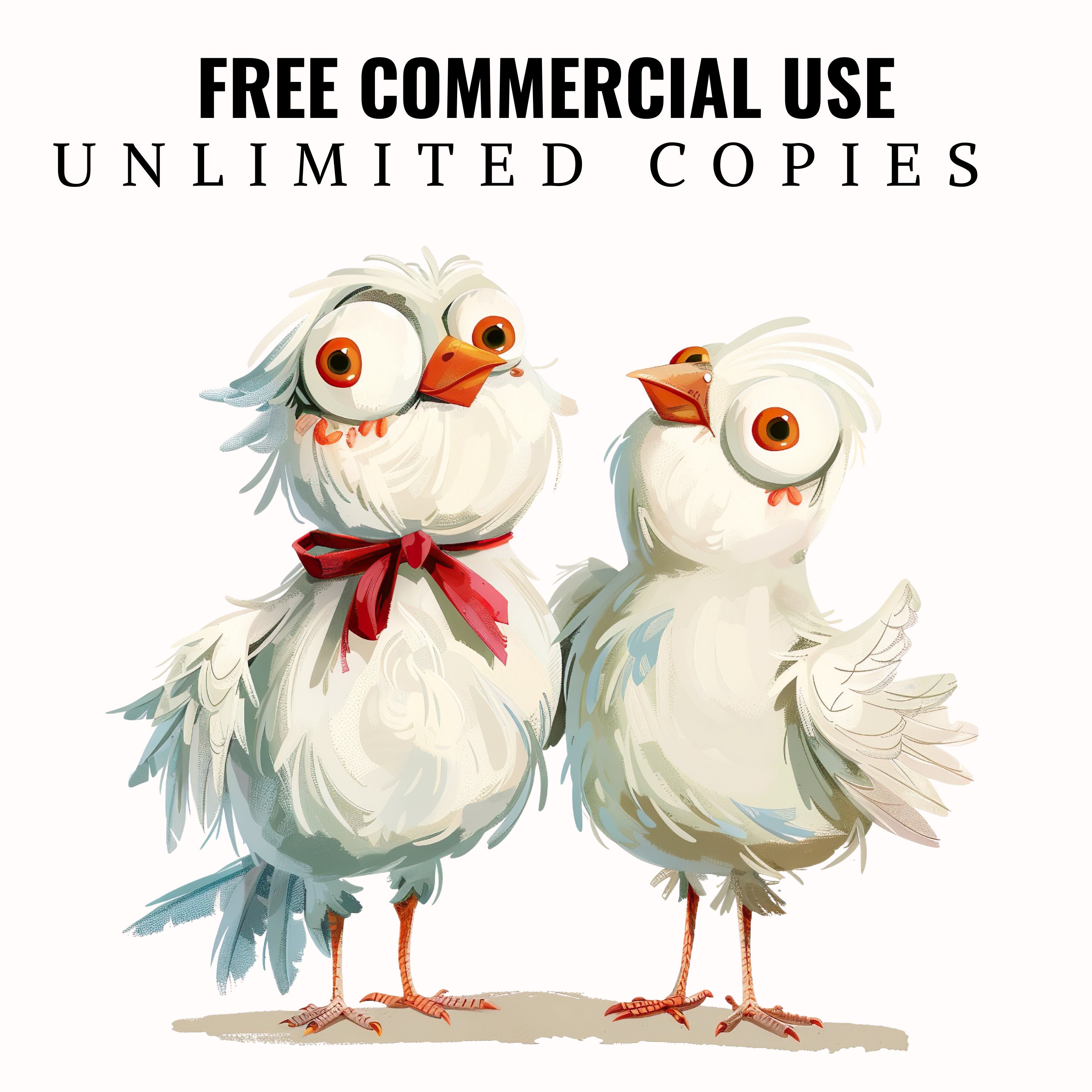 Funny Doves Clip Art, Watercolor Amusing Pigeons Illustration PNG ...