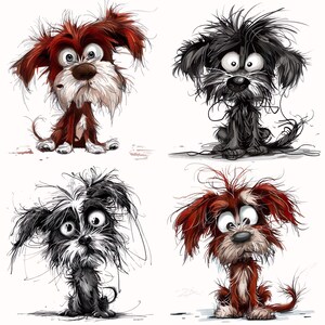 Cute Bewildered Dog Clip Art, Watercolor Funny Puzzled Pup Illustration ...