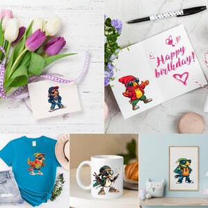 Colorful Hip Hop Bird Clipart, Cool Urban Rapper Bird PNG, Funky ...