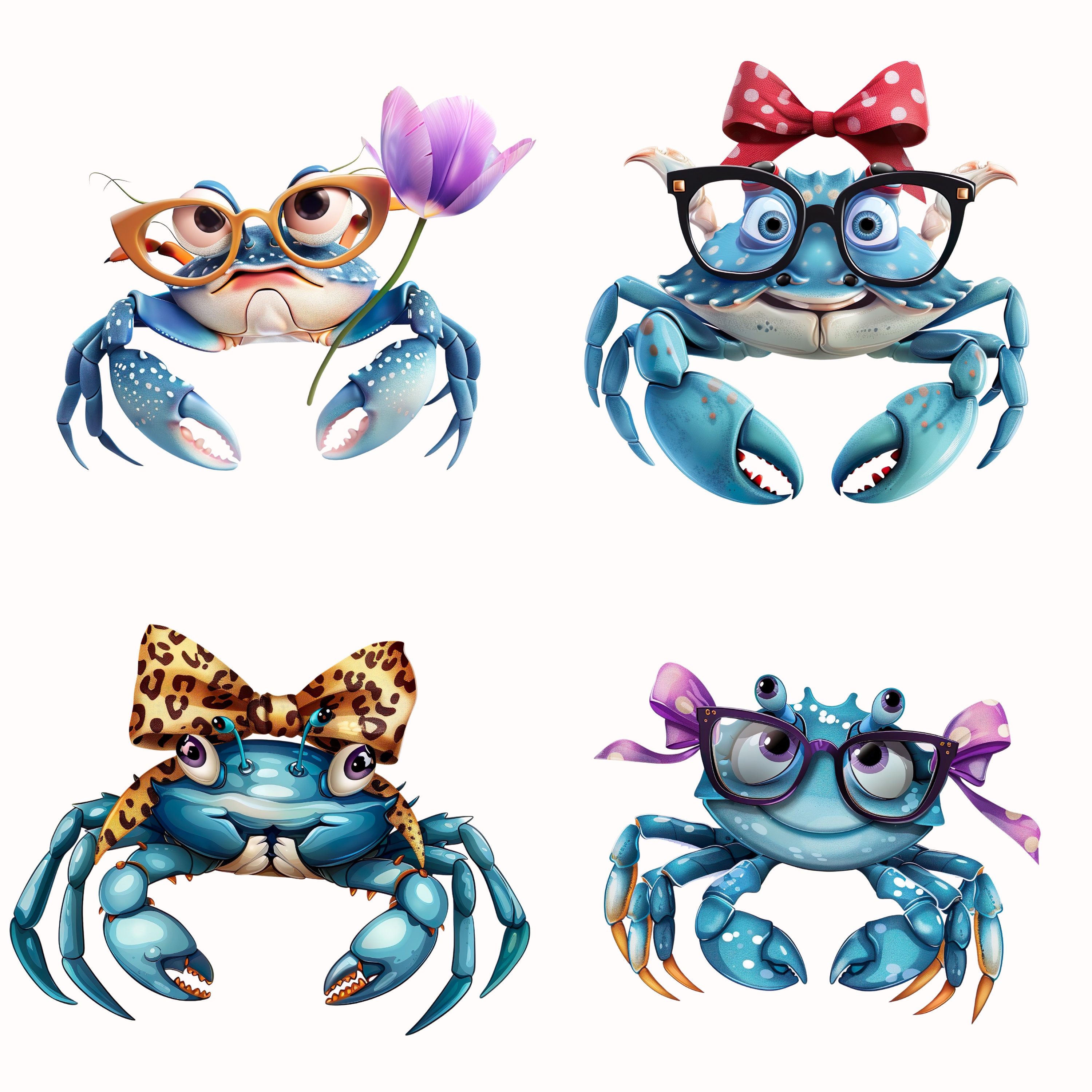 Cute Blue Crab Clip Art
