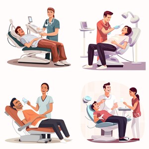 Cheerful Dentist Clip Art, Watercolor Fun Dental Experience ...