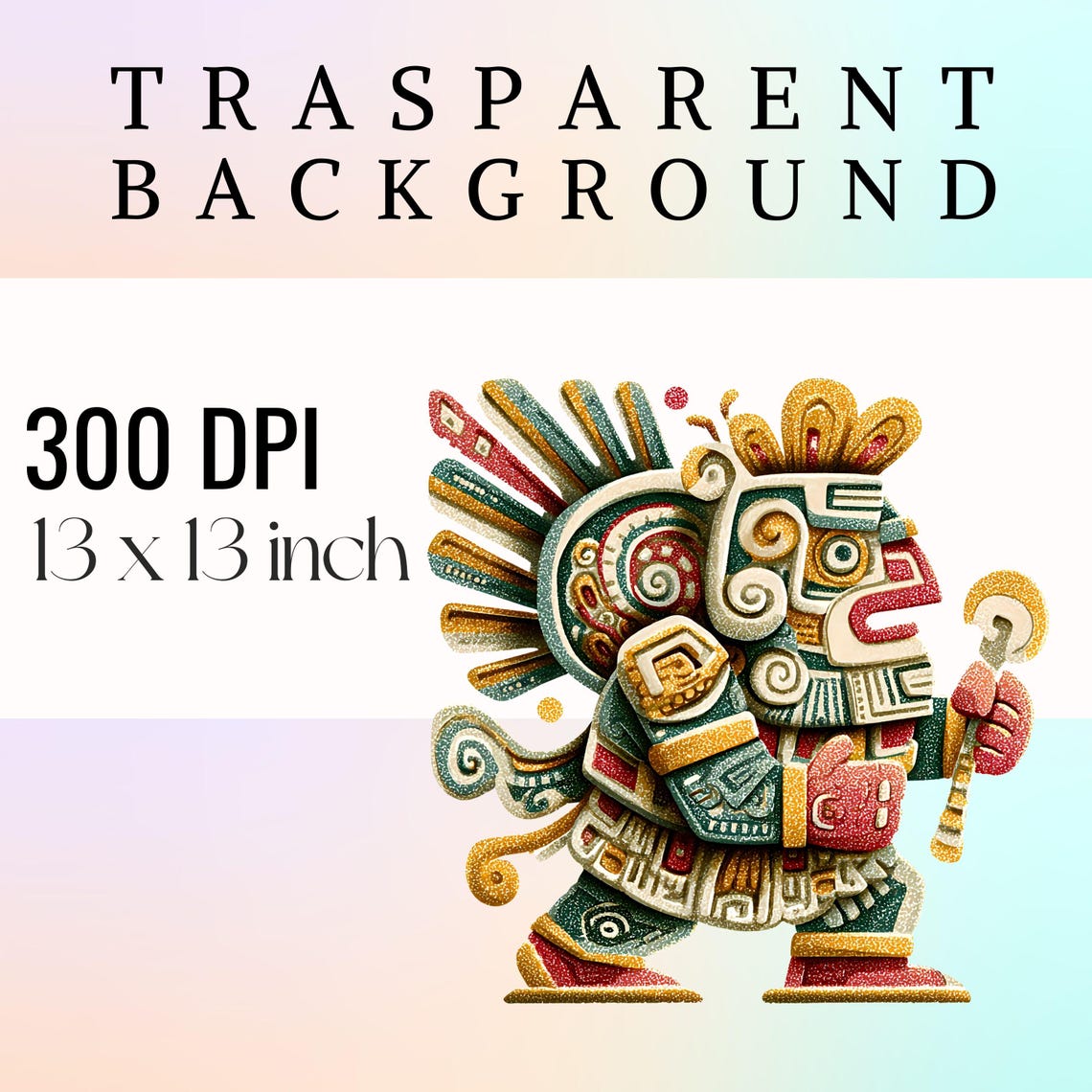 Inca Maya Aztec Clip Art: Watercolor Mythology Illustrations (PNG ...