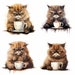 Watercolor Grumpy Cat Coffee Clip Art, Painting Grumpy Purebred Cats ...