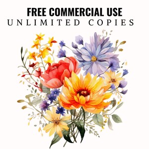 Cute Pastel Flowers Clip Art, Watercolor Soft Blossoms Illustration Png ...