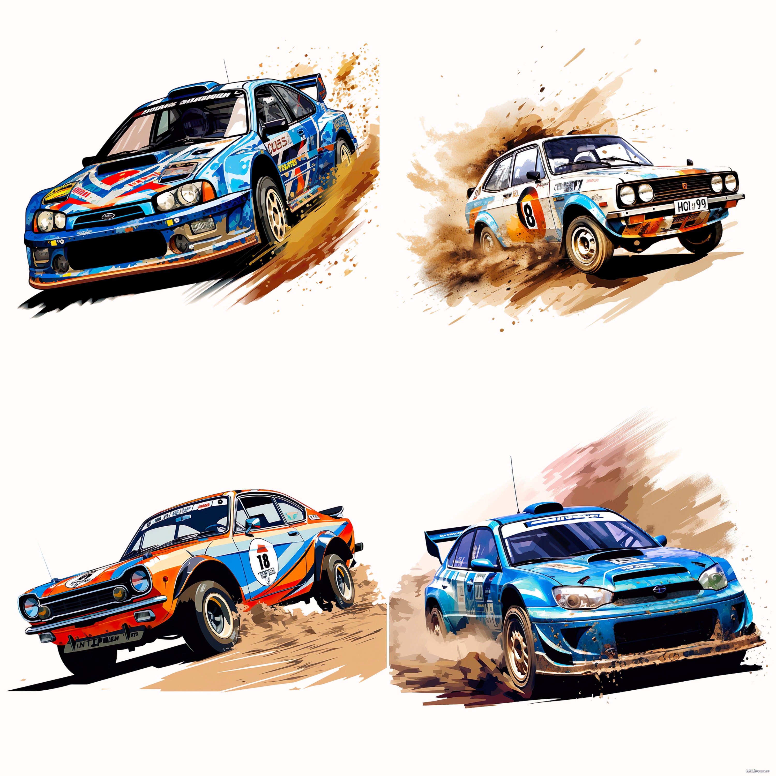 Auto Da Rally Clip Art, Funny Race Vehicle Illustrazione a Colori PNG ...