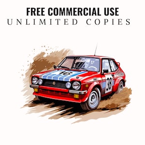Auto Da Rally Clip Art, Funny Race Vehicle Illustrazione a Colori PNG ...