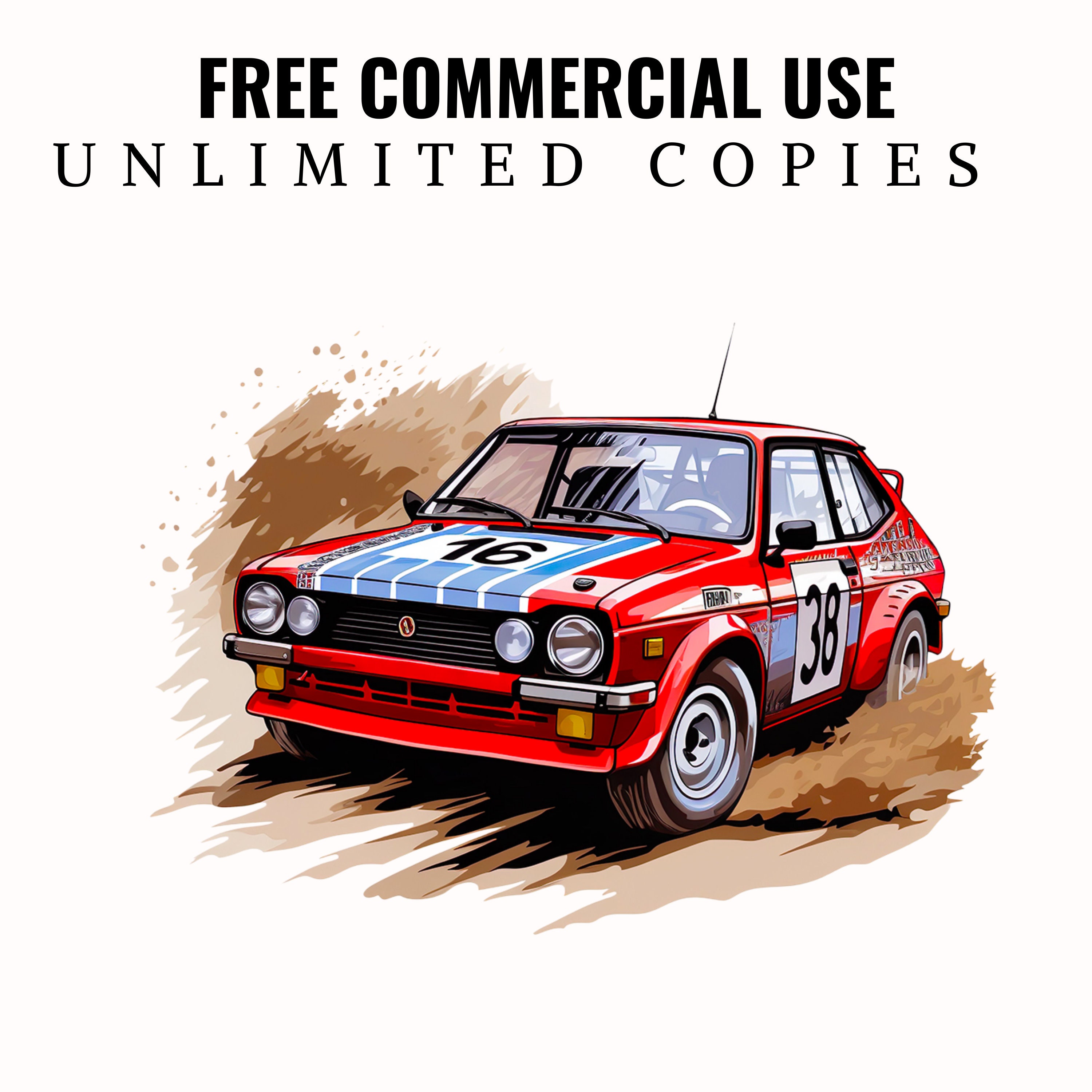 Auto Da Rally Clip Art, Funny Race Vehicle Illustrazione a Colori PNG ...