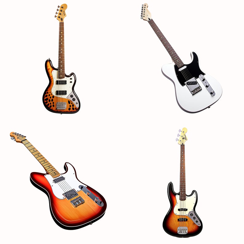 Watercolor Guitar Clip Art: Musical Instrument PNG (300 Dpi) - Etsy