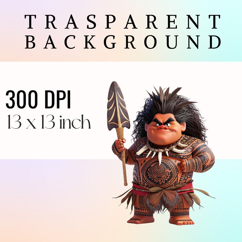 Legendary Maori Clip Art, Watercolor Joyful Tattooed Warriors ...