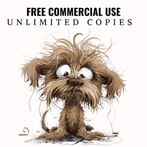 Cute Bewildered Dog Clip Art, Watercolor Funny Puzzled Pup Illustration ...