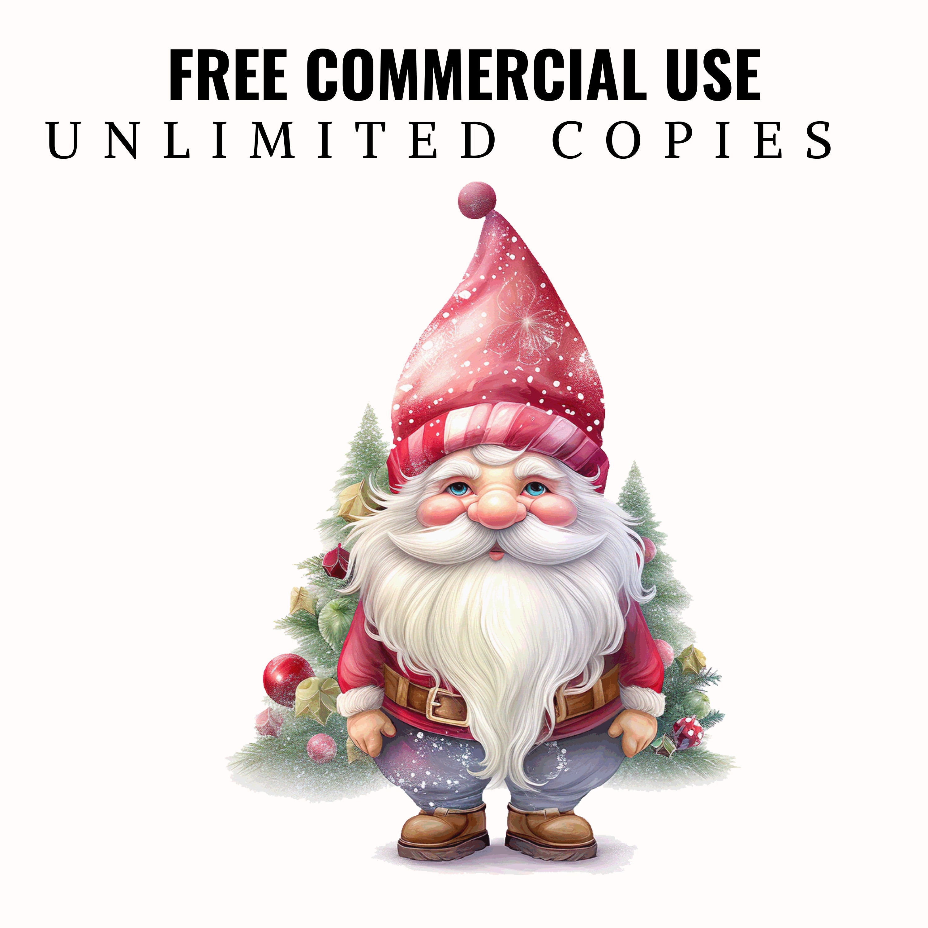 Christmas Gnomes Clip Art Watercolor Christmas Gnomes Clip Art PNG ...