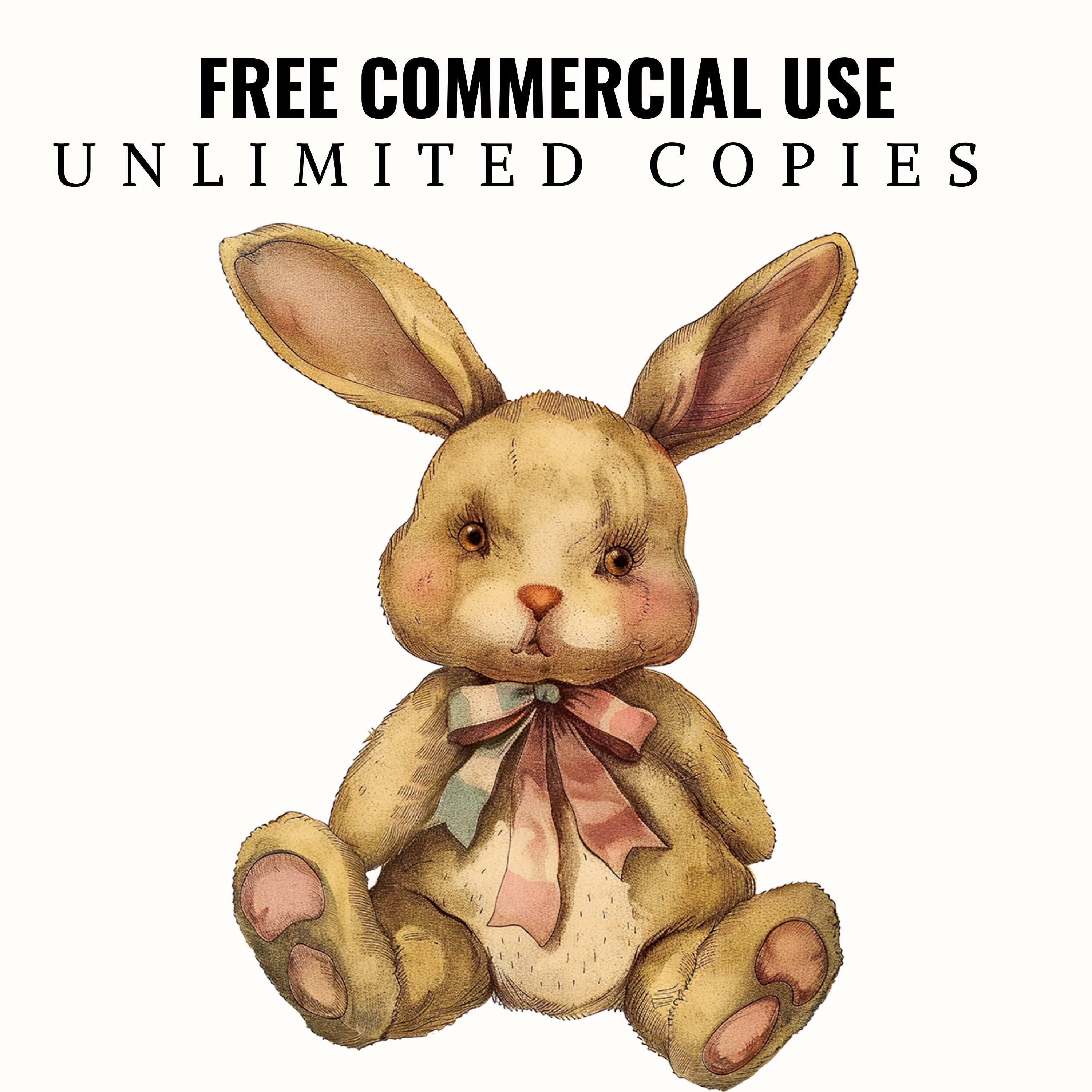 Watercolor Vintage Stuffed Animal Clipart: Nostalgic Toys PNG (300 DPI ...