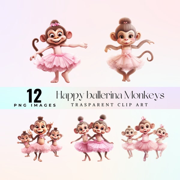 Ballerina Monkey - Etsy