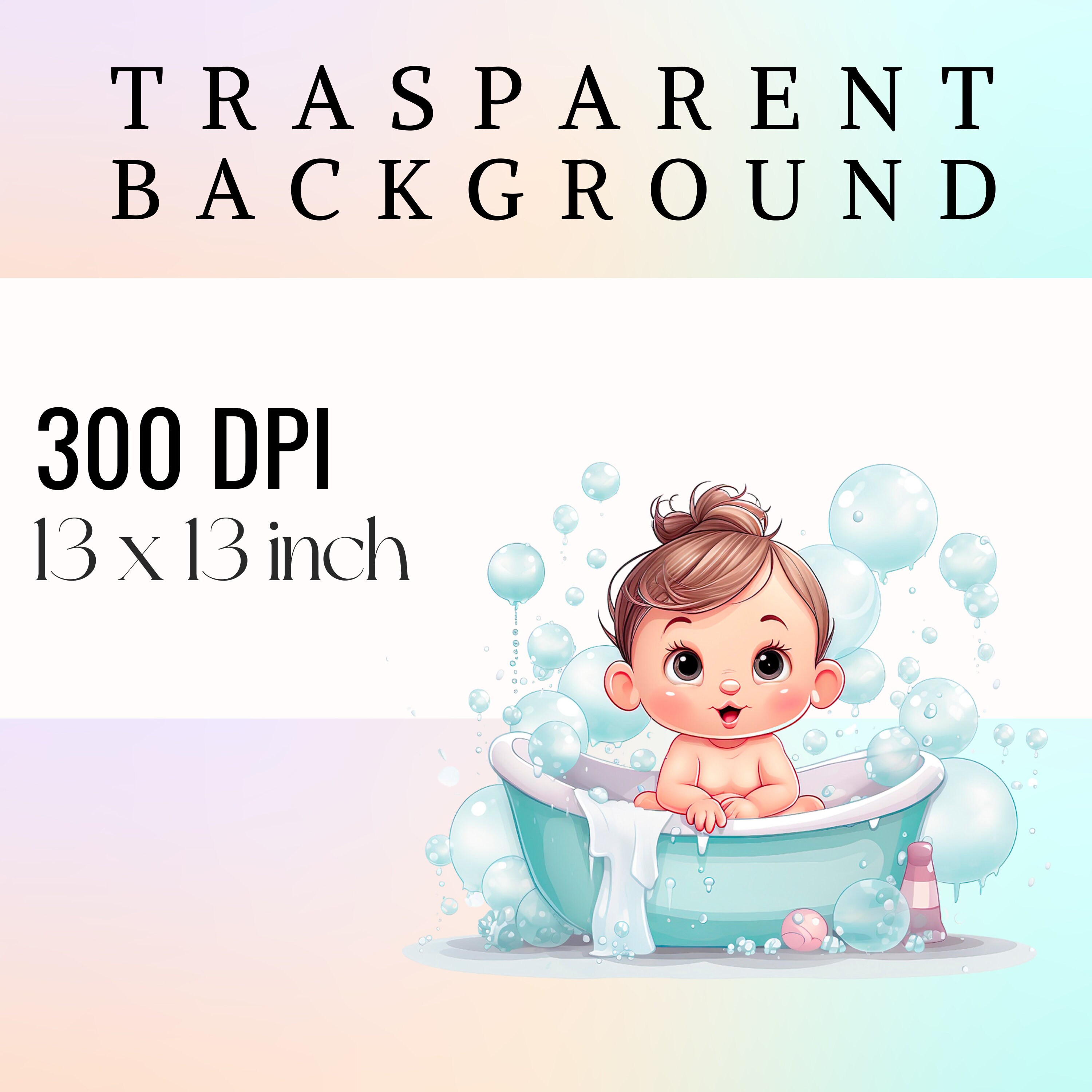 Adorable Baby Shower Clip Art, Watercolor Pastel Newborn Illustration ...