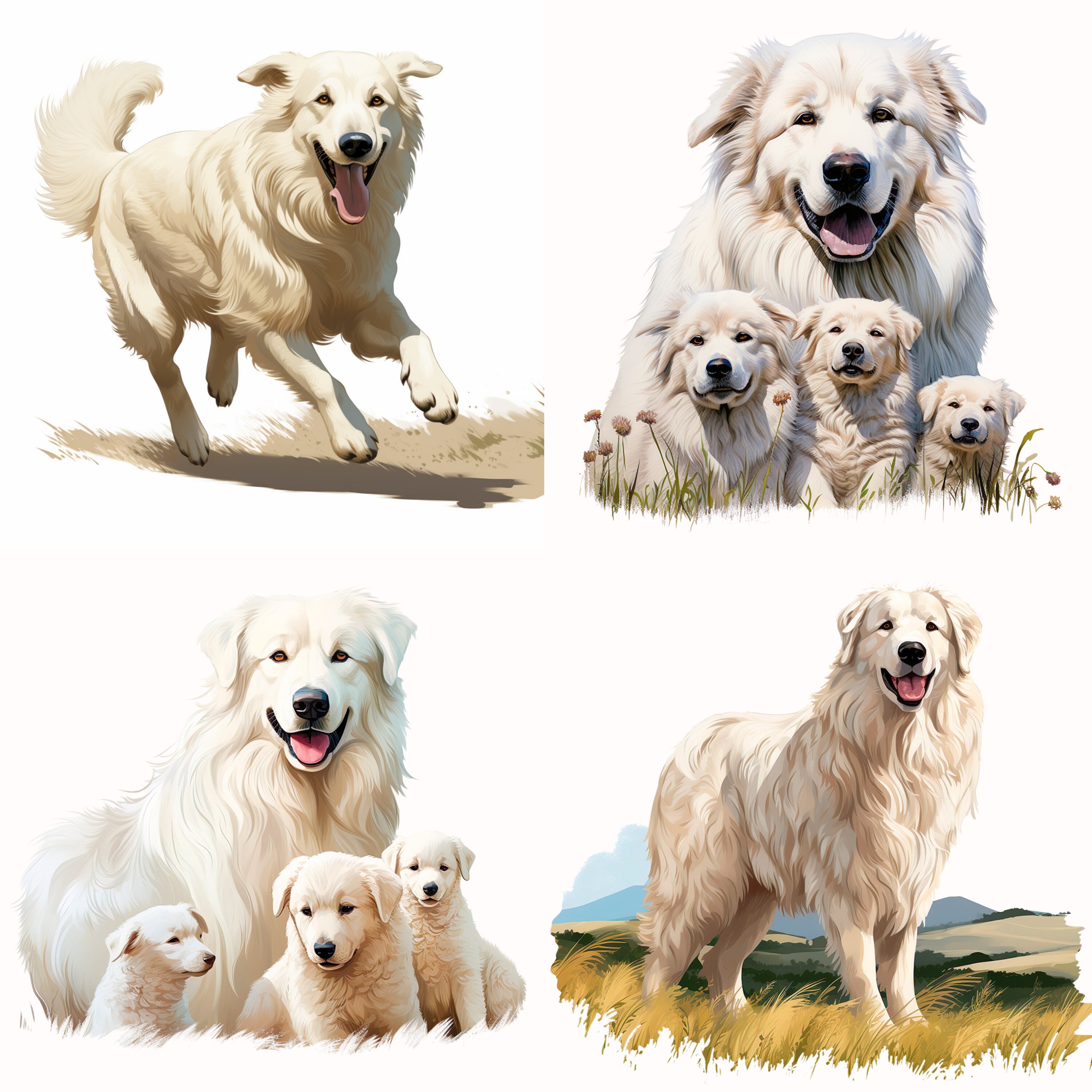 Maremma Sheepdog Clip Art: Kid Shepherd PNG Graphics (digital Download ...