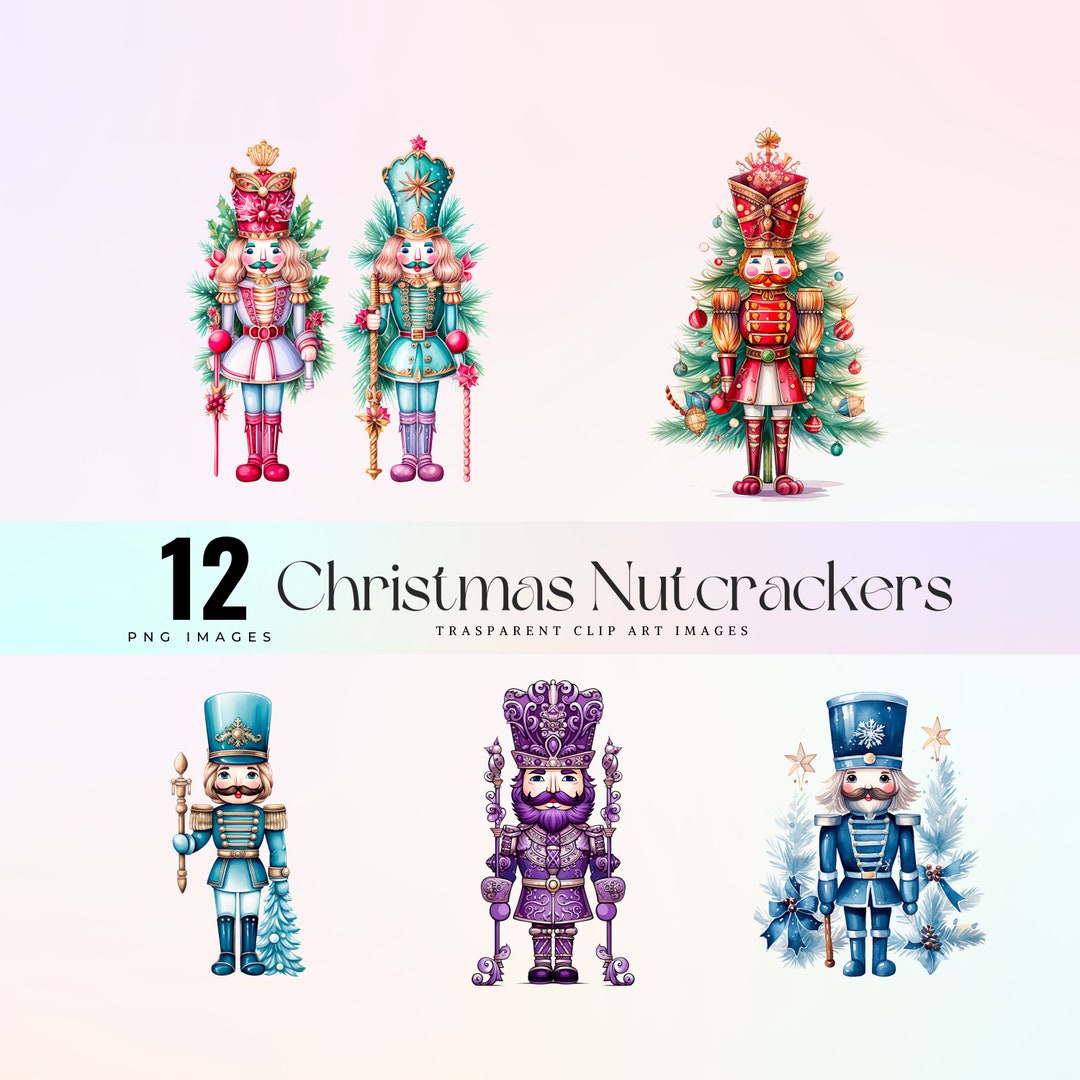 Christmas Nutcrackers Clip Art, Nice Watercolor Christmas Nutcrackers ...