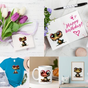 Cute Chibi Toad Clip Art, Cartoon Amphibian Clipart, Adorable Frog PNG ...