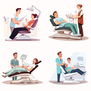 Cheerful Dentist Clip Art, Watercolor Fun Dental Experience ...
