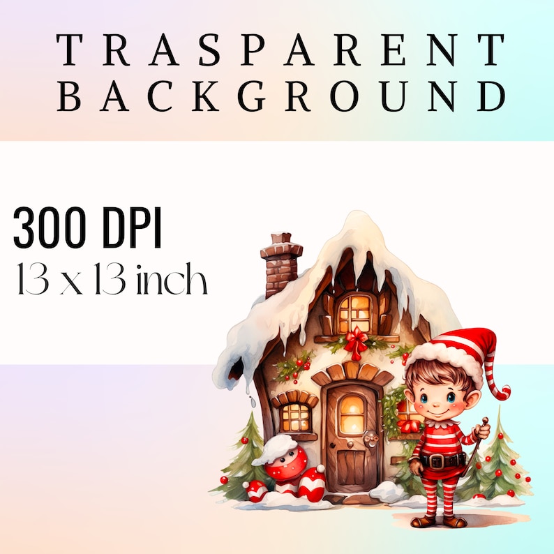 Christmas Elf Clip Art, Watercolor Festive Elf PNG, Cute Holiday Elves ...