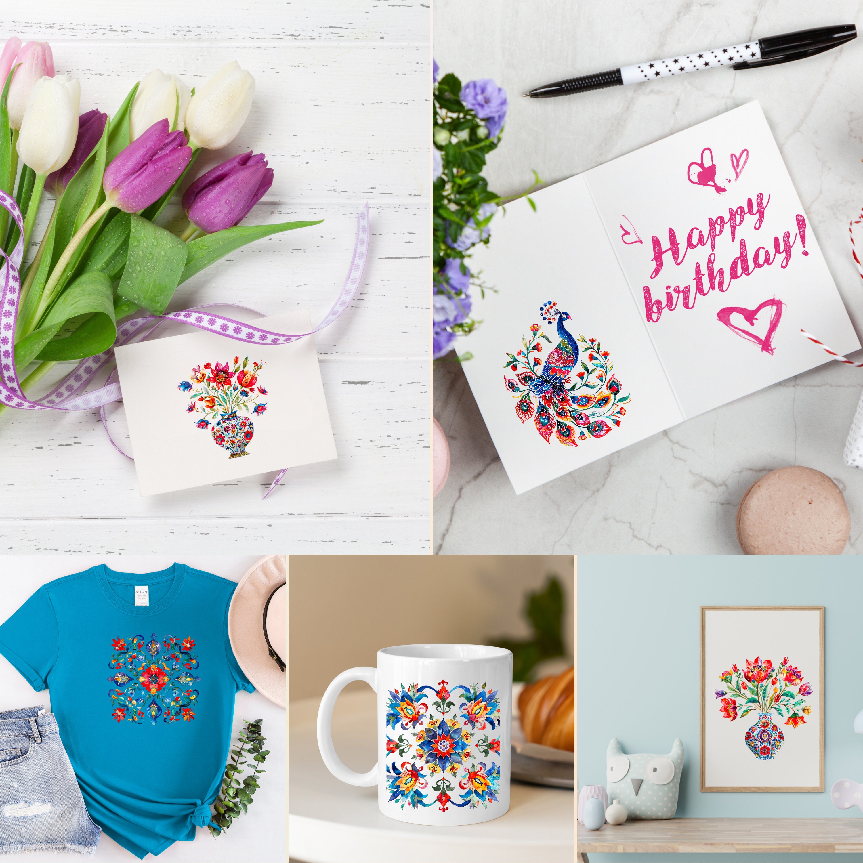 Cute Turkish Art Clip Art, Watercolor Turkic Charm Illustration PNG ...