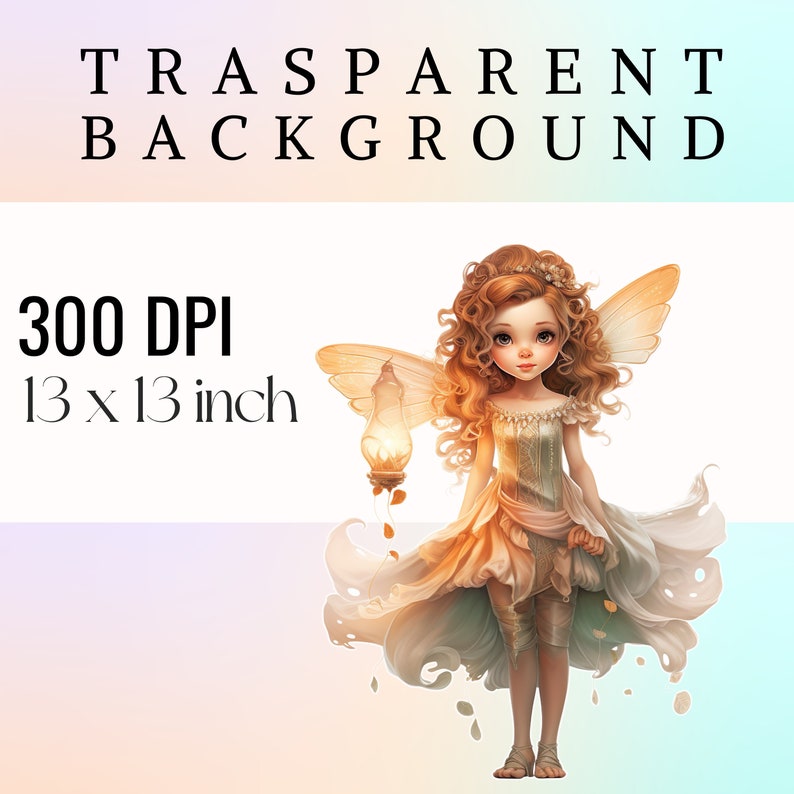 Cute Woodland Fairy Clip Art, Watercolor Tiny Forest Fae Illustration ...