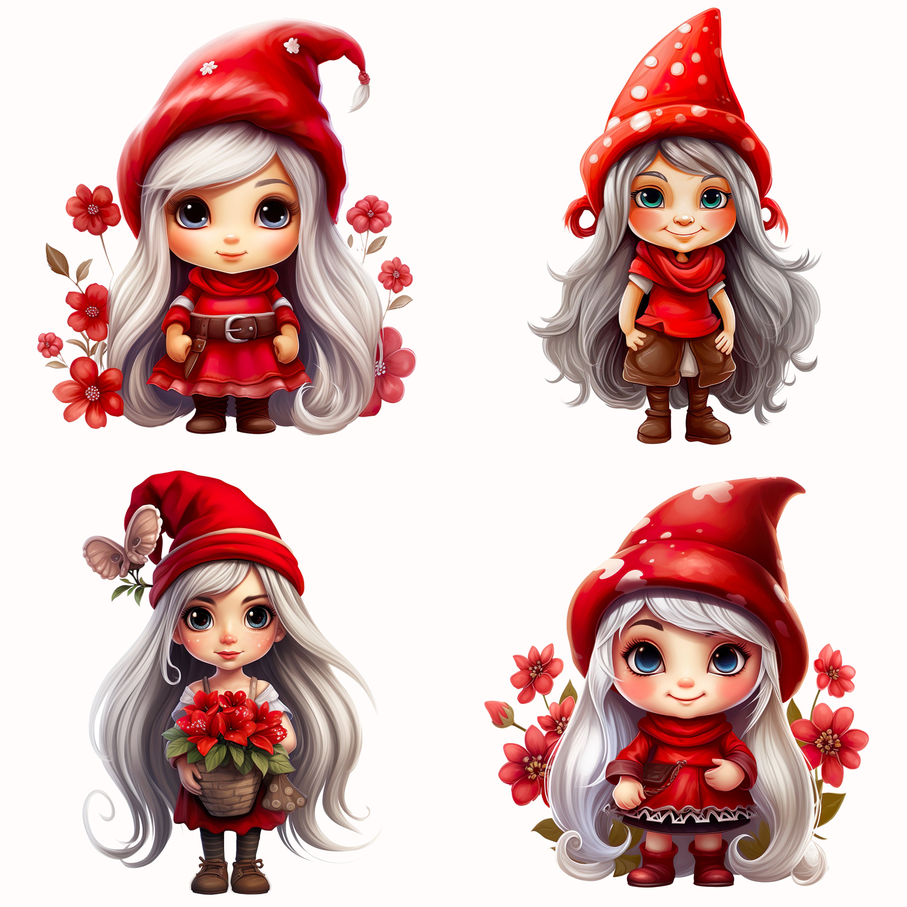 Gnome Gals Clip Art, Gnome Girls Images, High-resolution Gnome ...