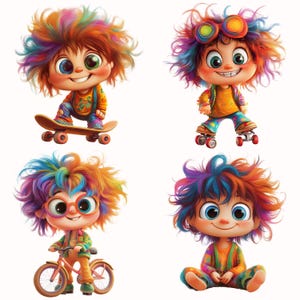 Quirky Hippie Boy Clip Art, Watercolor Eccentric Boho Chic Guy ...