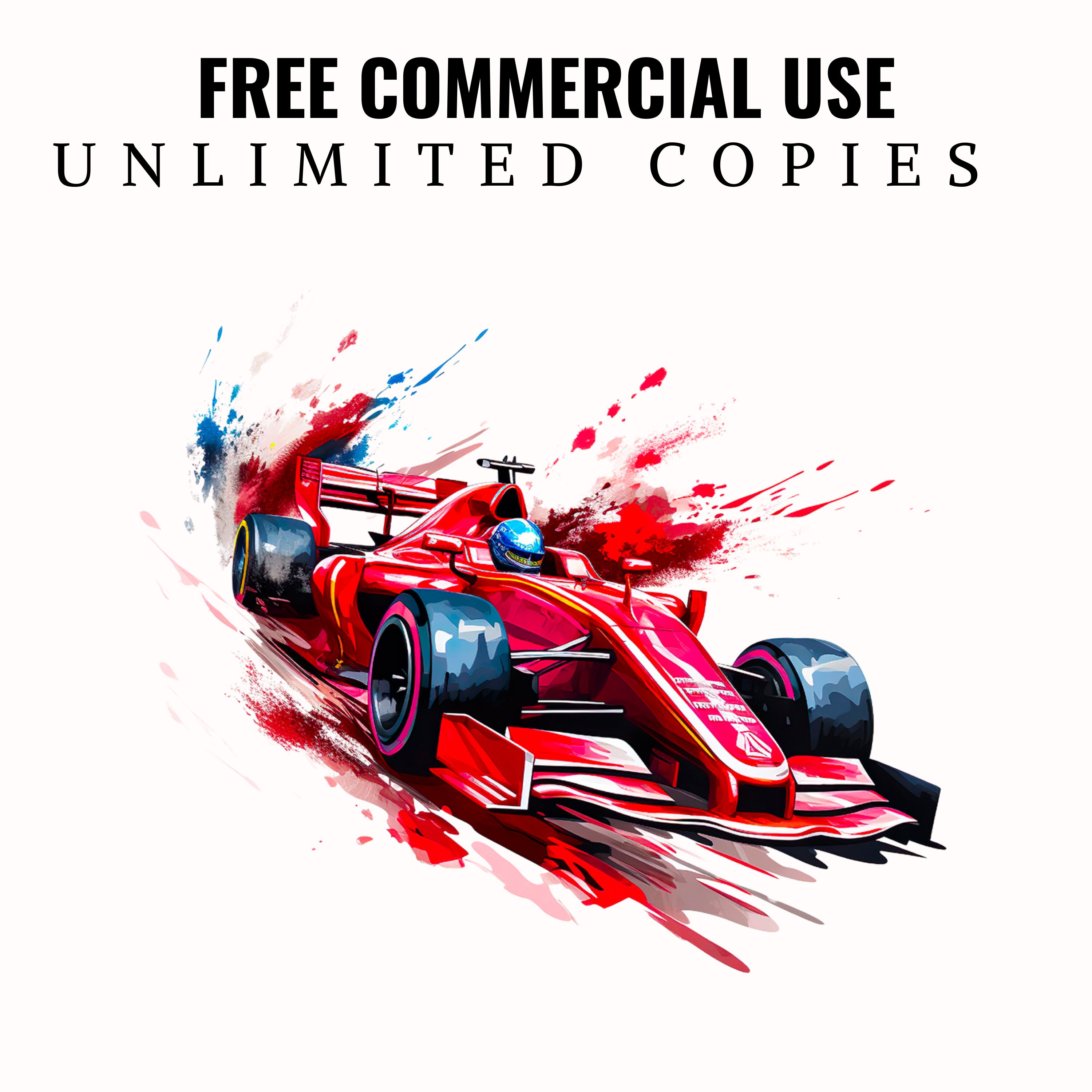 Red Indy Cars Clip Art, Funny Race Vehicle Illustrazione a Colori PNG ...