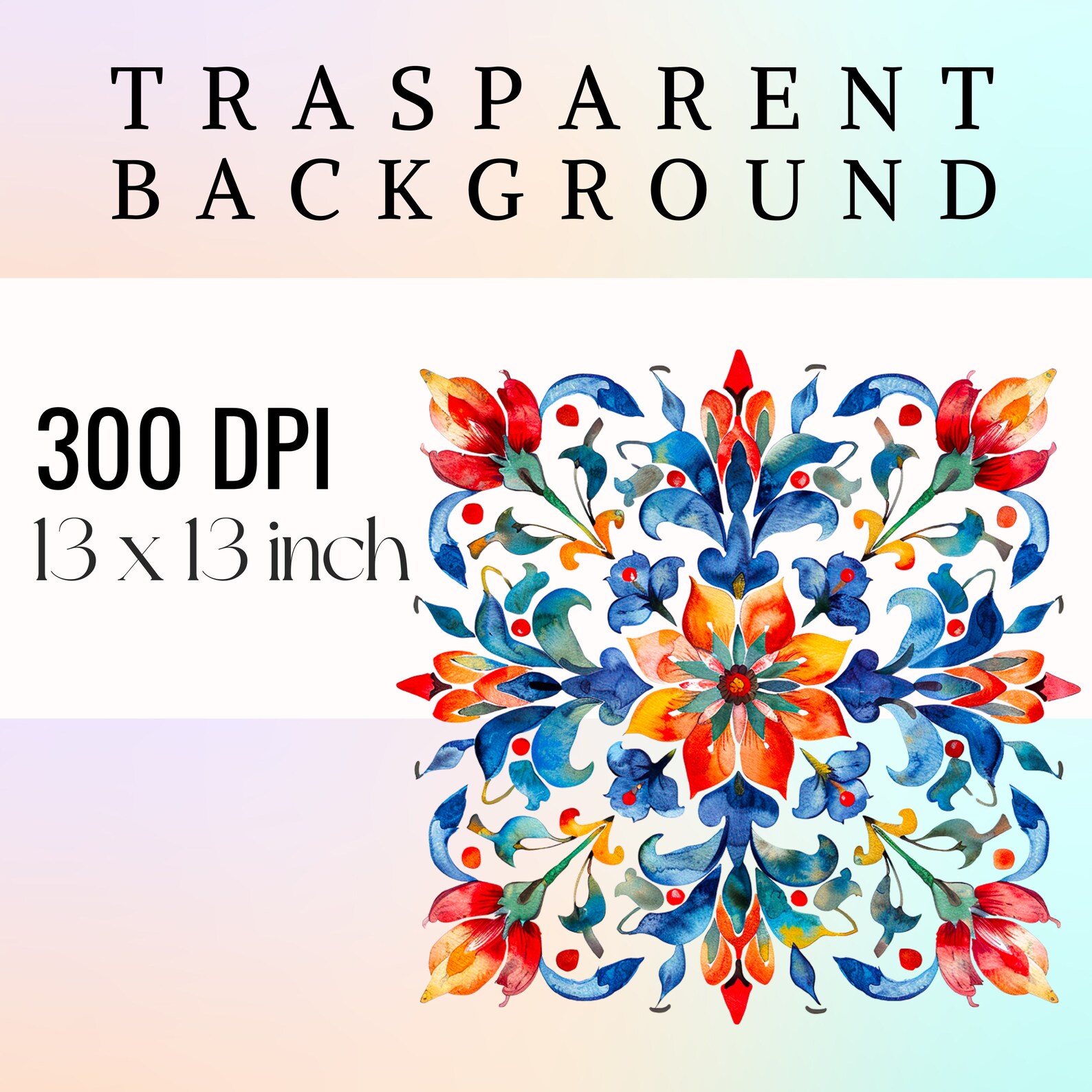 Cute Turkish Art Clip Art, Watercolor Turkic Charm Illustration PNG ...