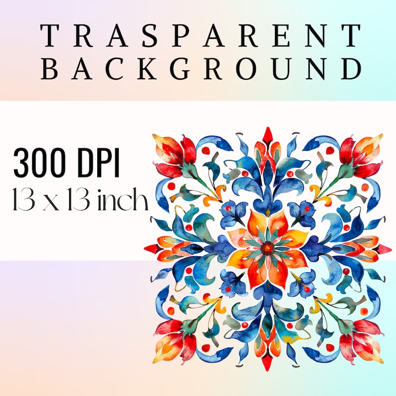 Cute Turkish Art Clip Art, Watercolor Turkic Charm Illustration PNG ...