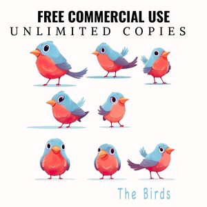 Cute Birds T-shirt Clip Art, Watercolor Lovely Tweet Tee Illustration ...